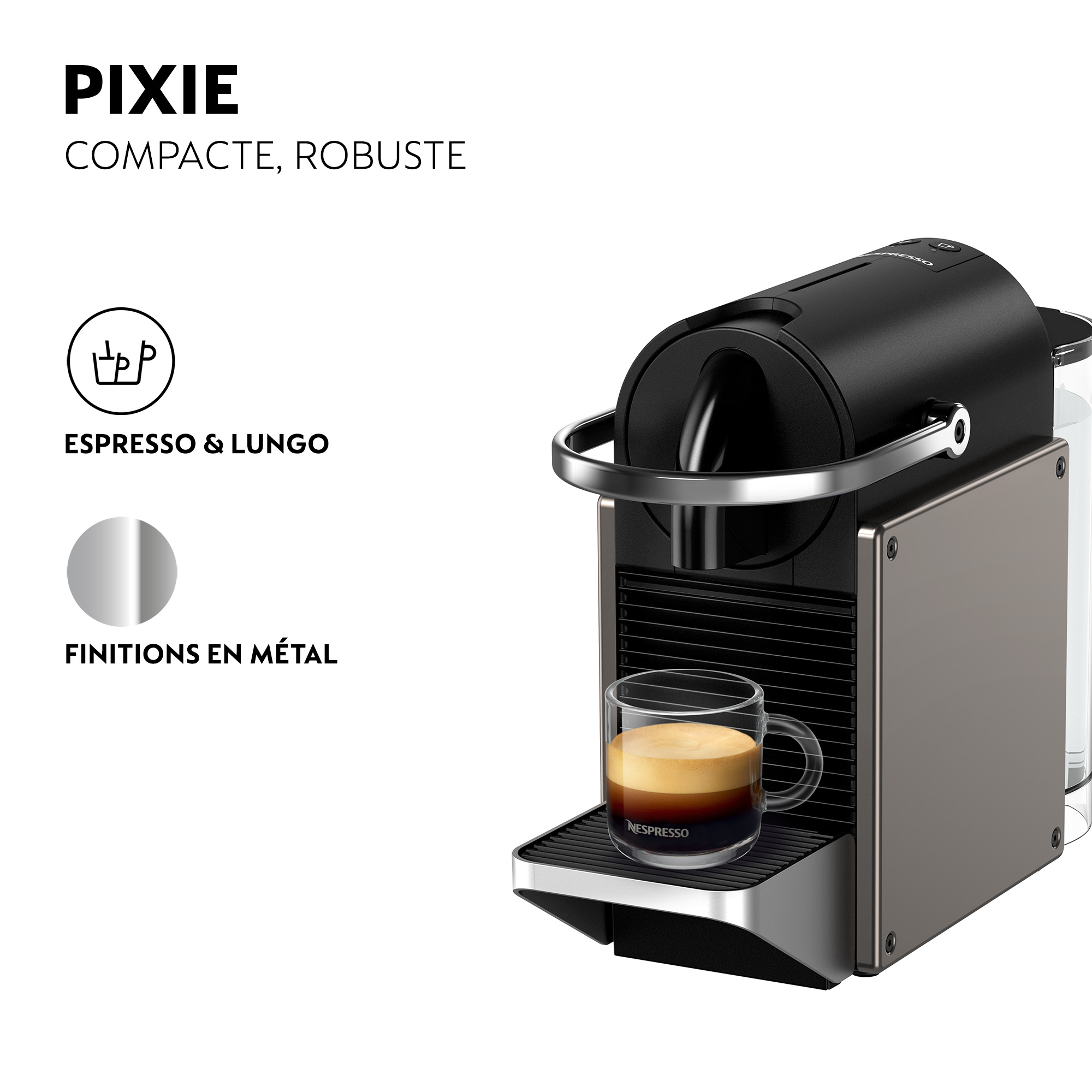 Nespresso Pixie Redesign by Krups, Titane | Nespresso | Krups