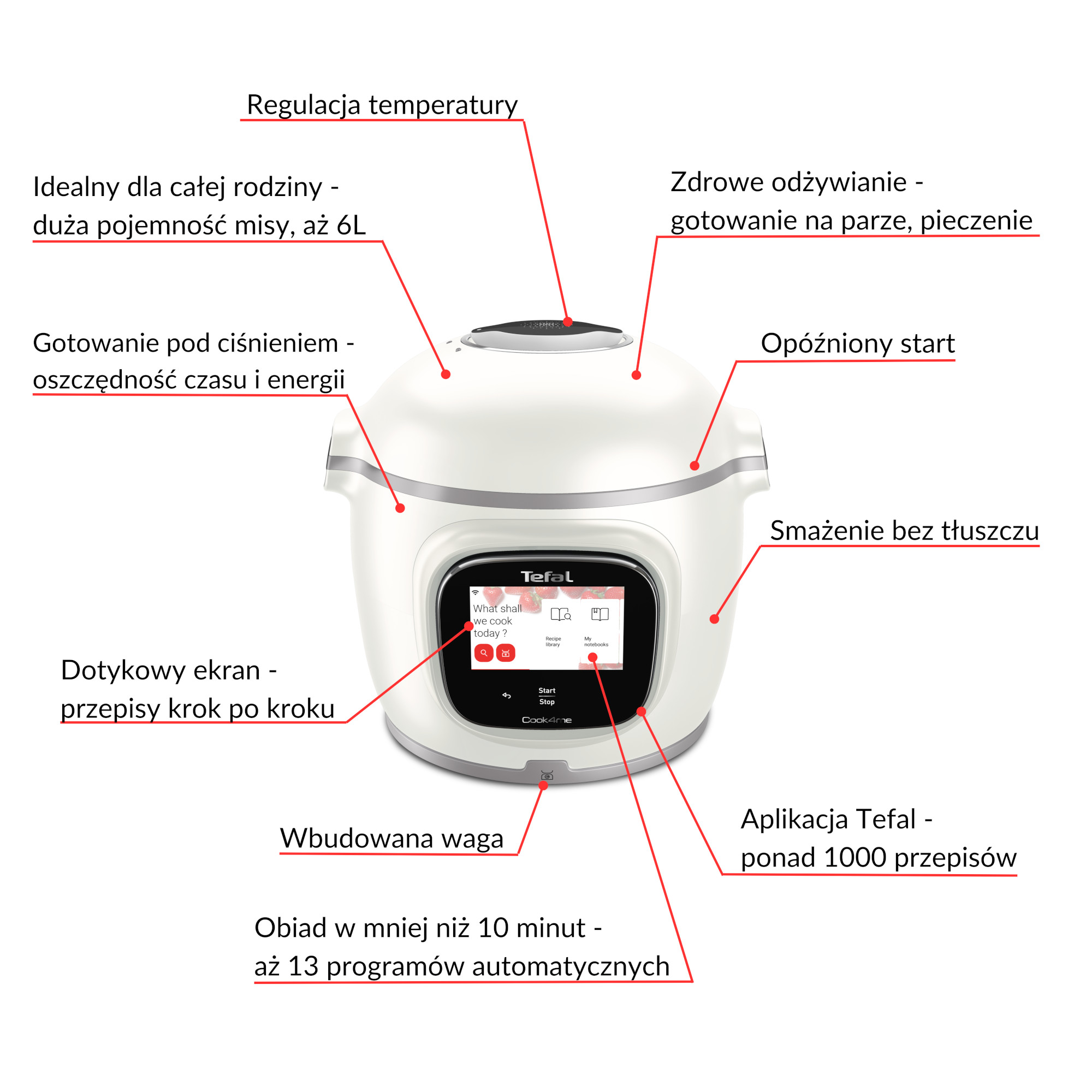 Multicooker Tefal Cook4Me Touch Pro CY9431 - sklep Tefal