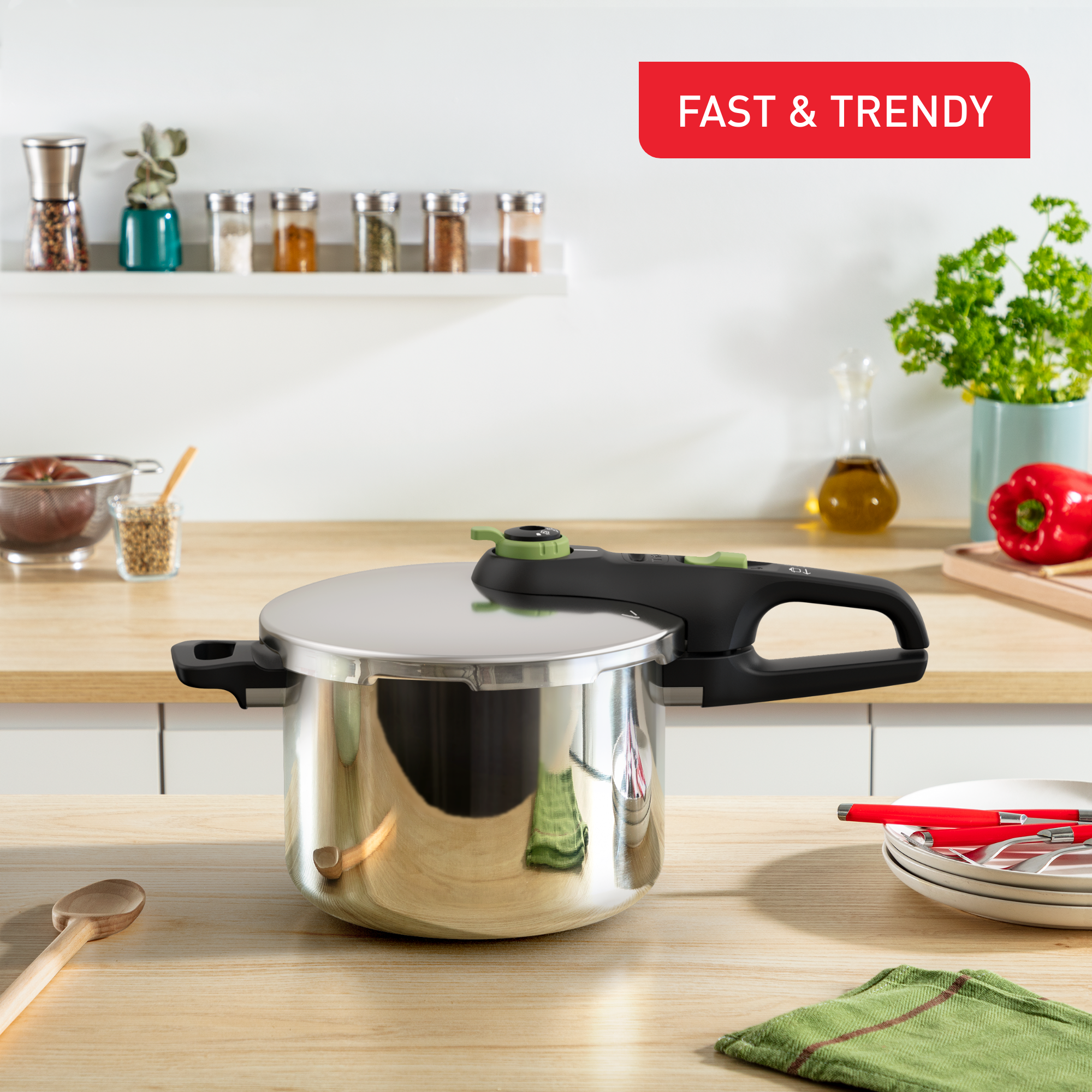 Schãne Tefal Schnellkochtopf Secure Click 6 L Mit Korb Ebenbild