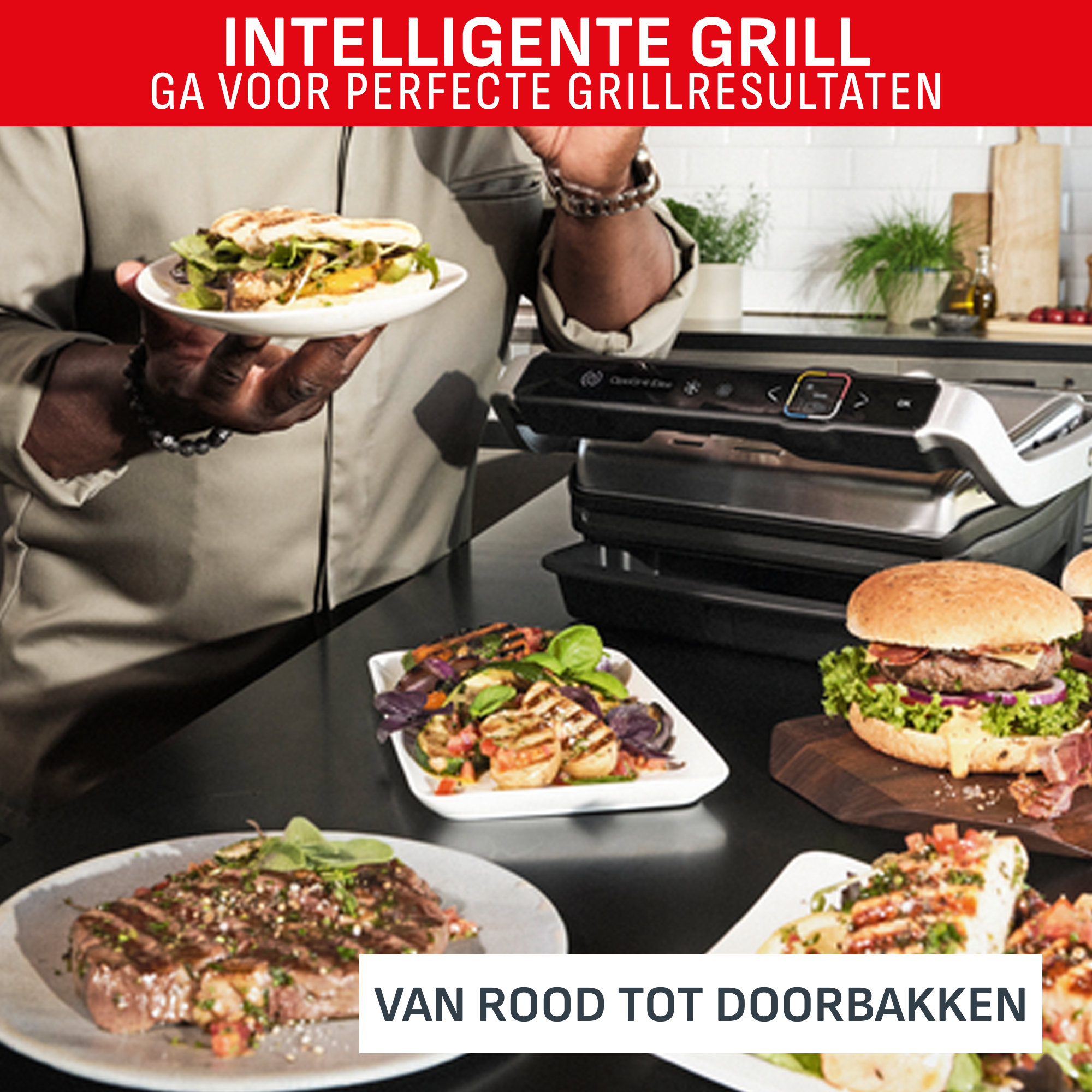 OptiGrill Elite XL GC760D intelligente grill met digitale ...