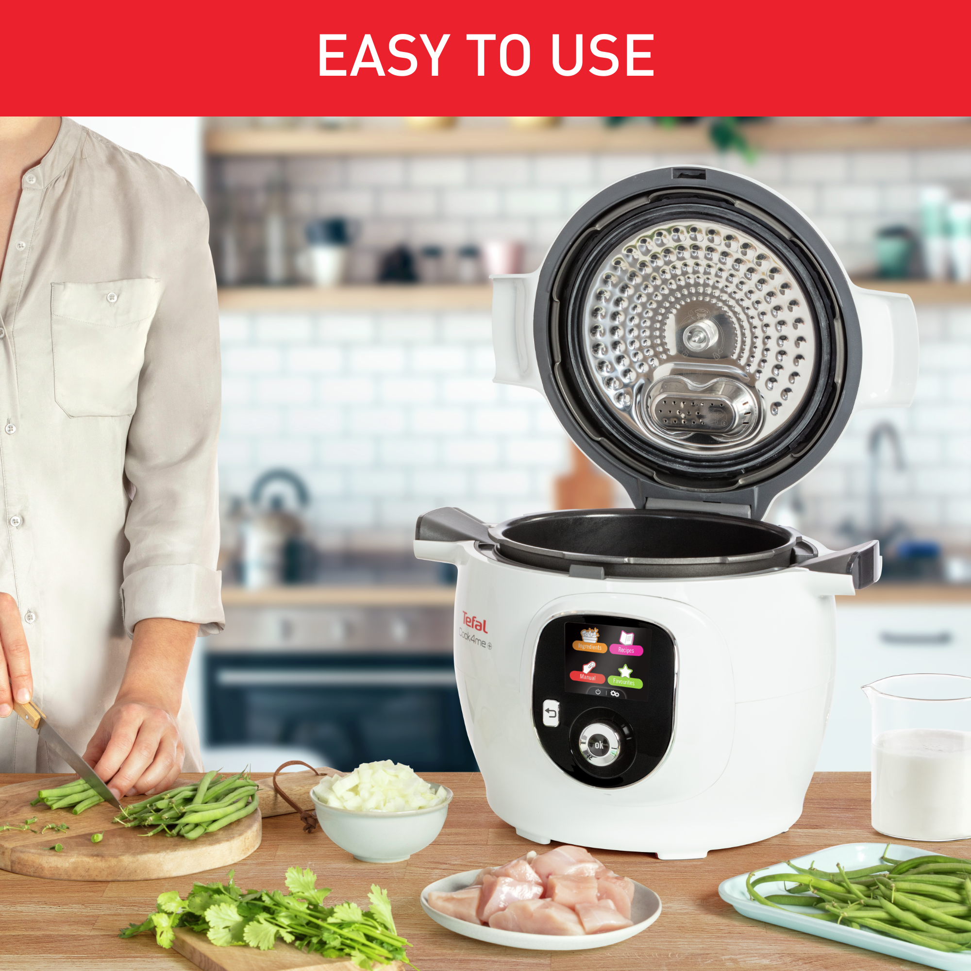Cook4Me+ CY851130, Интелигентен Мултикукър, Бял | Мултикукъри | Tefal