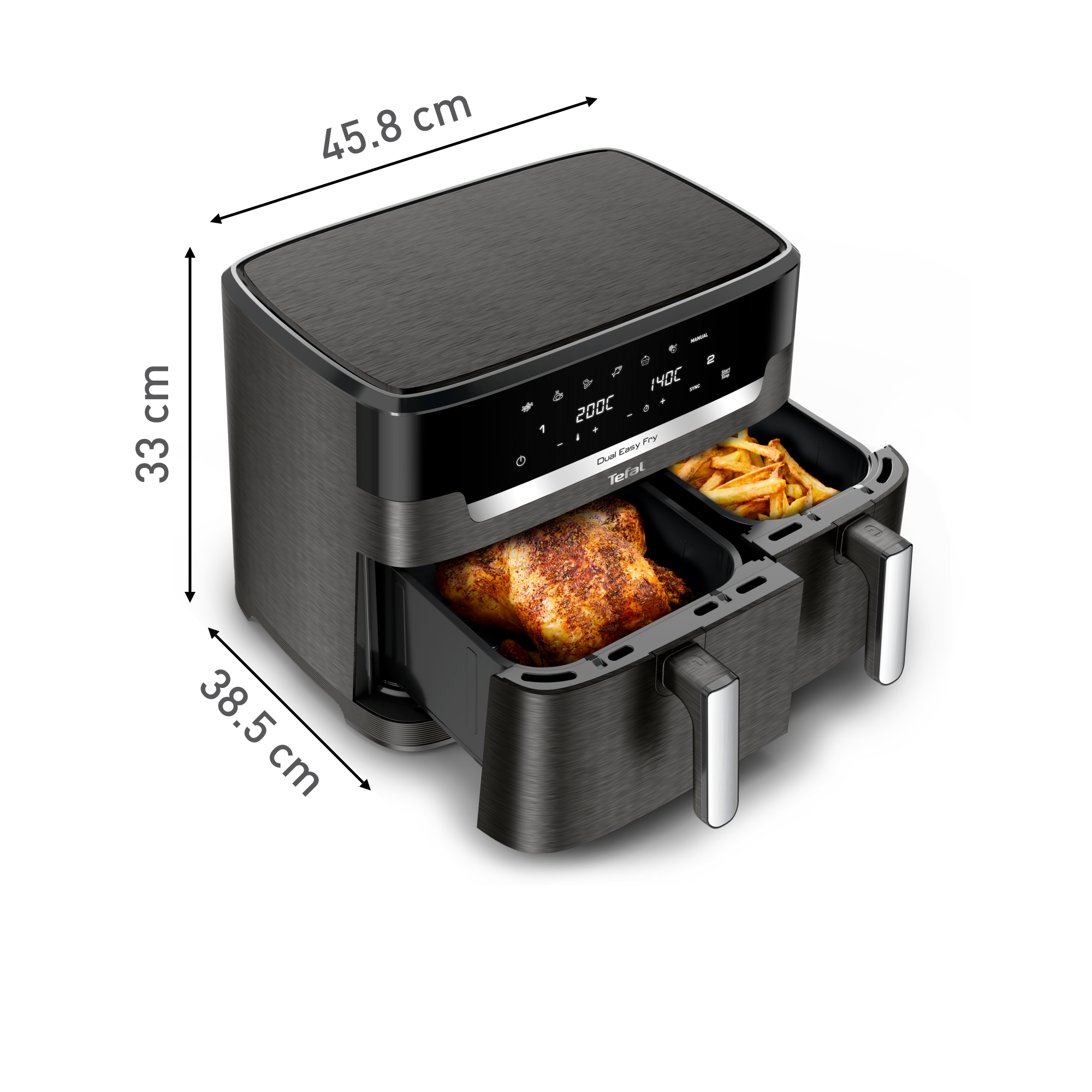Xxl Dual Easy Fry Xxl Dual Heißluftfritteuse Ey942h