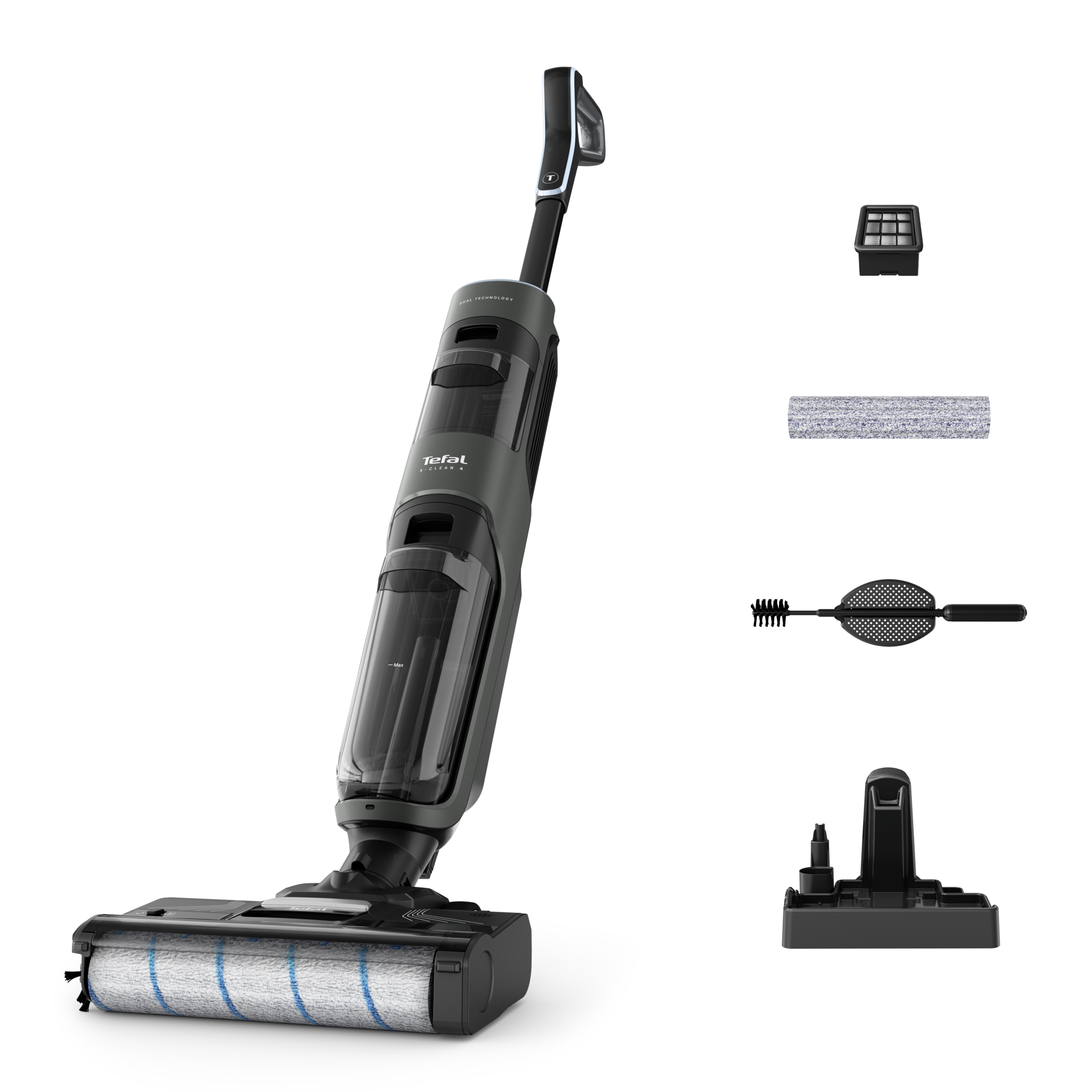 Bezprzewodowy odkurzacz myjący Tefal X-Clean 4, 50 min, samoczyszczenie ...