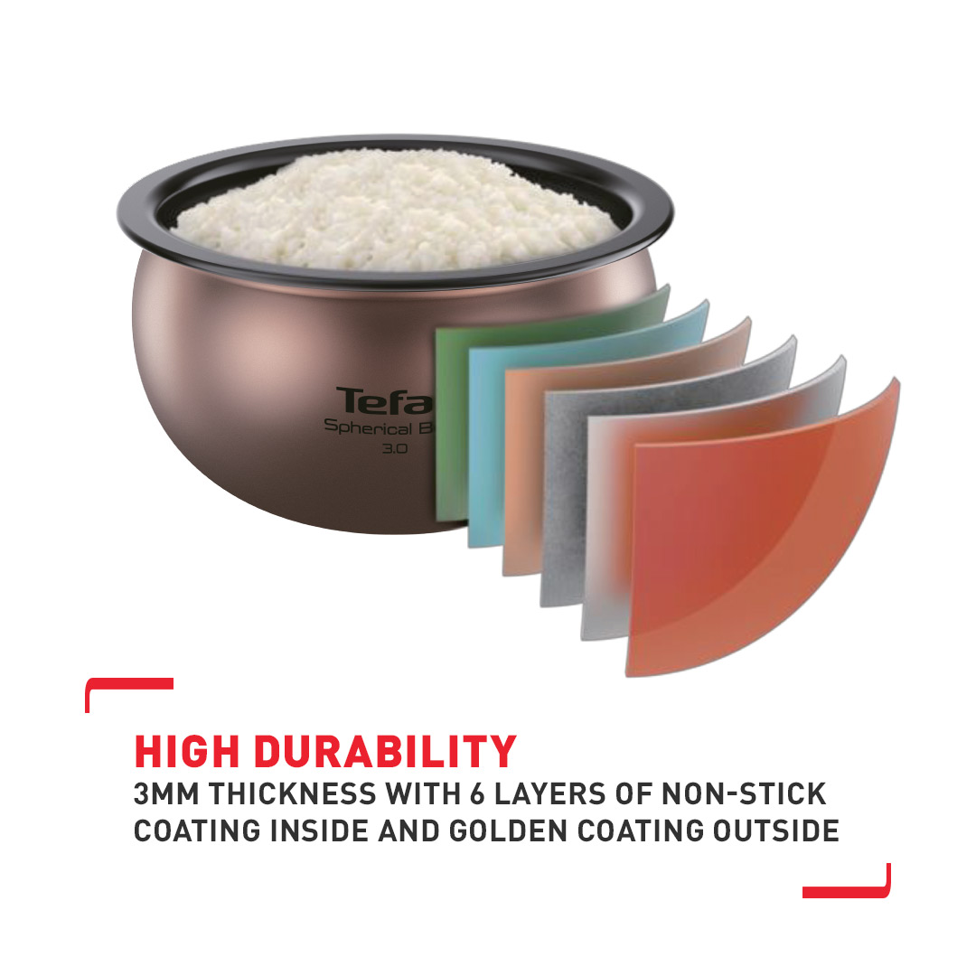 Tefal Far Infrared IH Rice Cooker 1.5L RK8868 FREE Rosy Wokpan 28cm | TEFAL