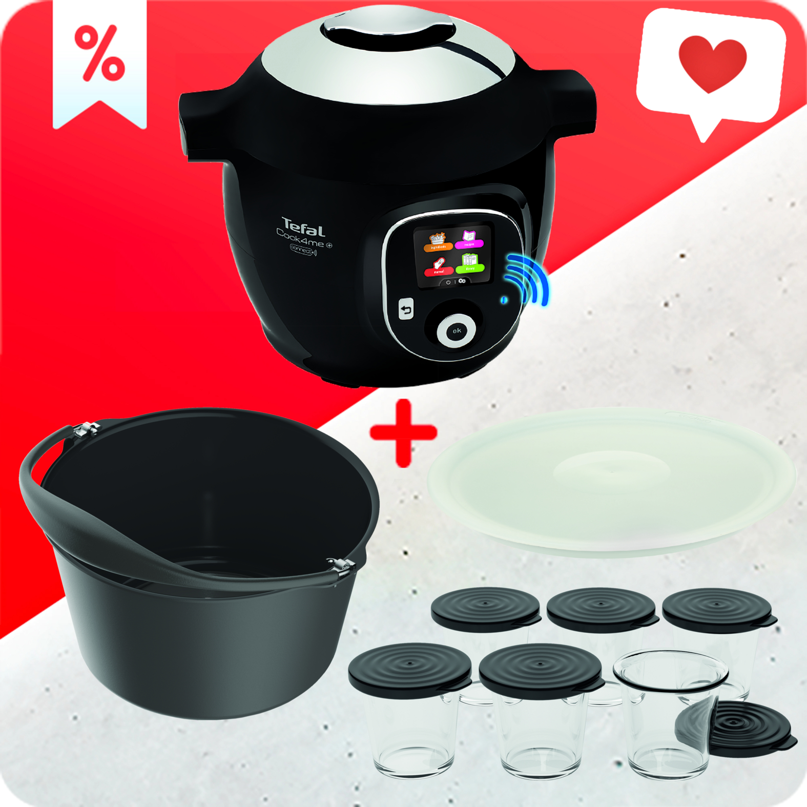 Multifunkčný elektrický hrniec Tefal Cook4Me+ Connect CY855830 Čierny | Tefal