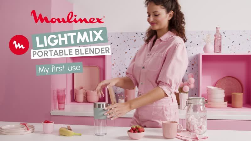 Lightmix Blender portable, Bol tritan 0,3L, 1 vitesse, 2 lames ...
