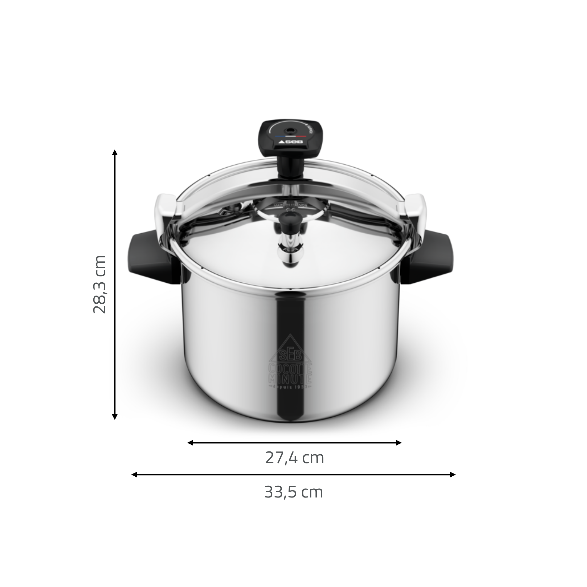 AUTHENTIQUE Eco, Cocotte-minute® 9L, Induction, Cuisson rapide, Cuisine saine, Fabriqué en ...
