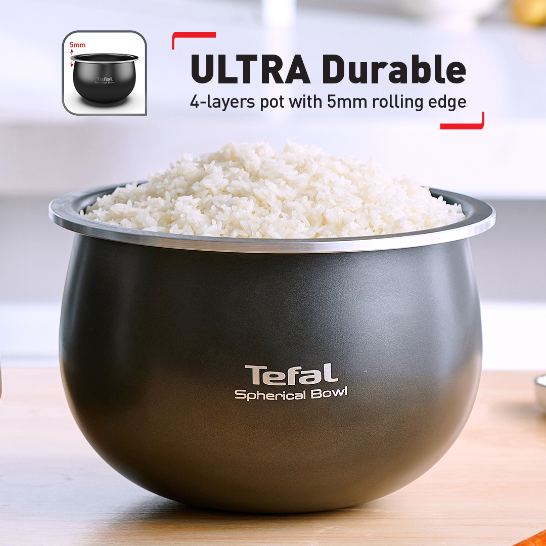 Tefal Easy Rice Fuzzy Plus Logic Rice Cooker 1.8L RK736B (10 Cups) | TEFAL