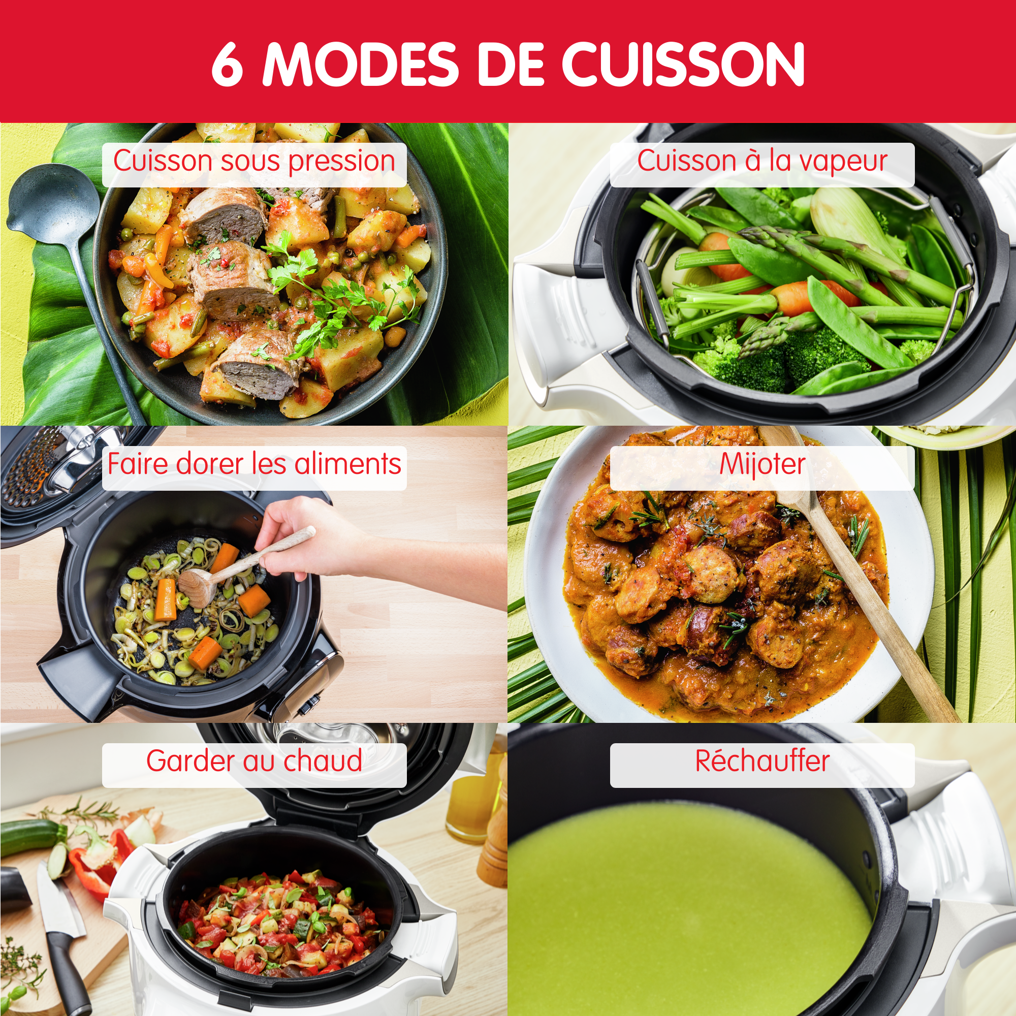 Modes d'emploi Cookeo Wi-Fi 9-en-1 Noir CE867810 Moulinex