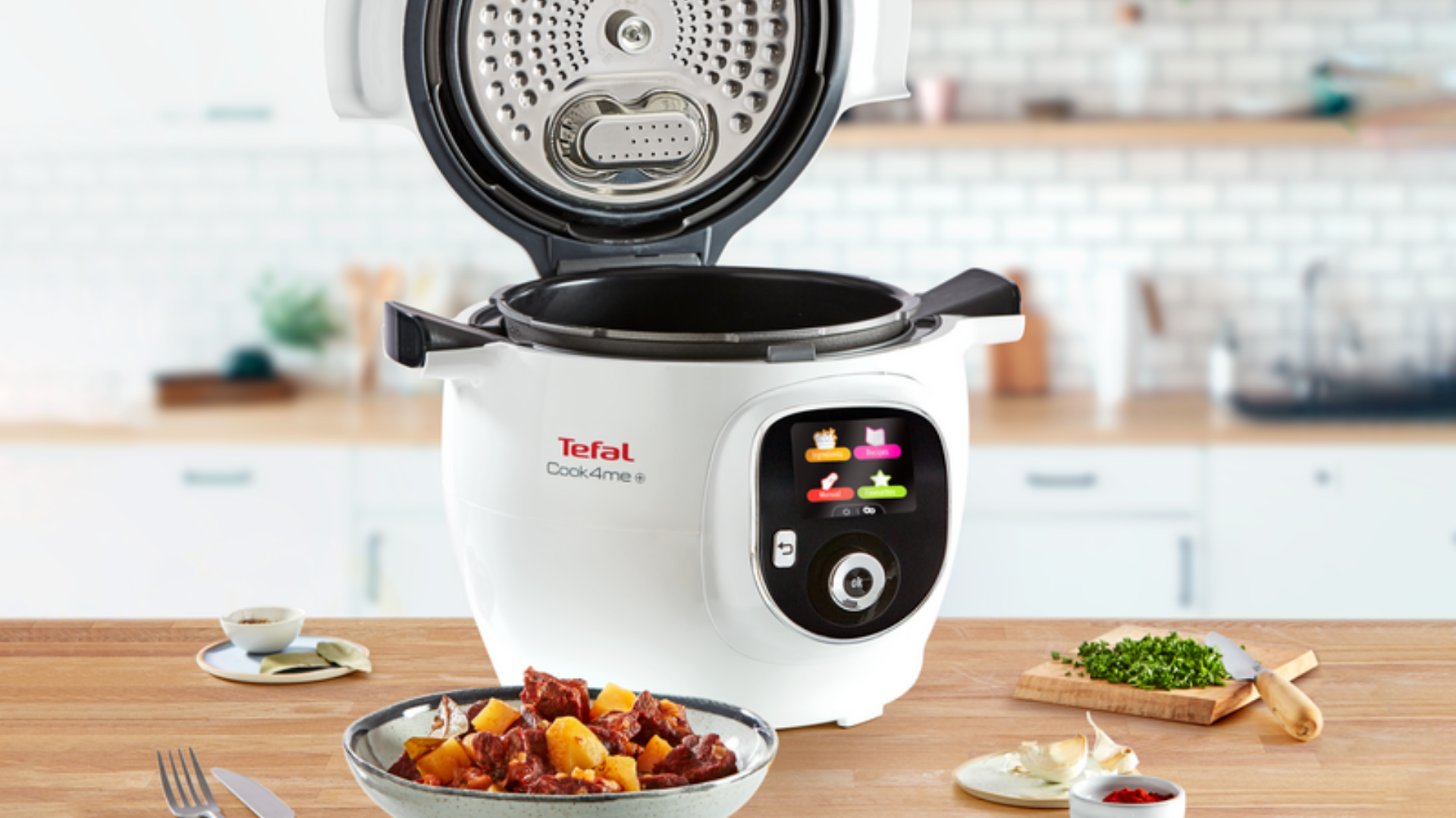 Cook4Me+ CY851130, Интелигентен Мултикукър, Бял | Мултикукъри | Tefal