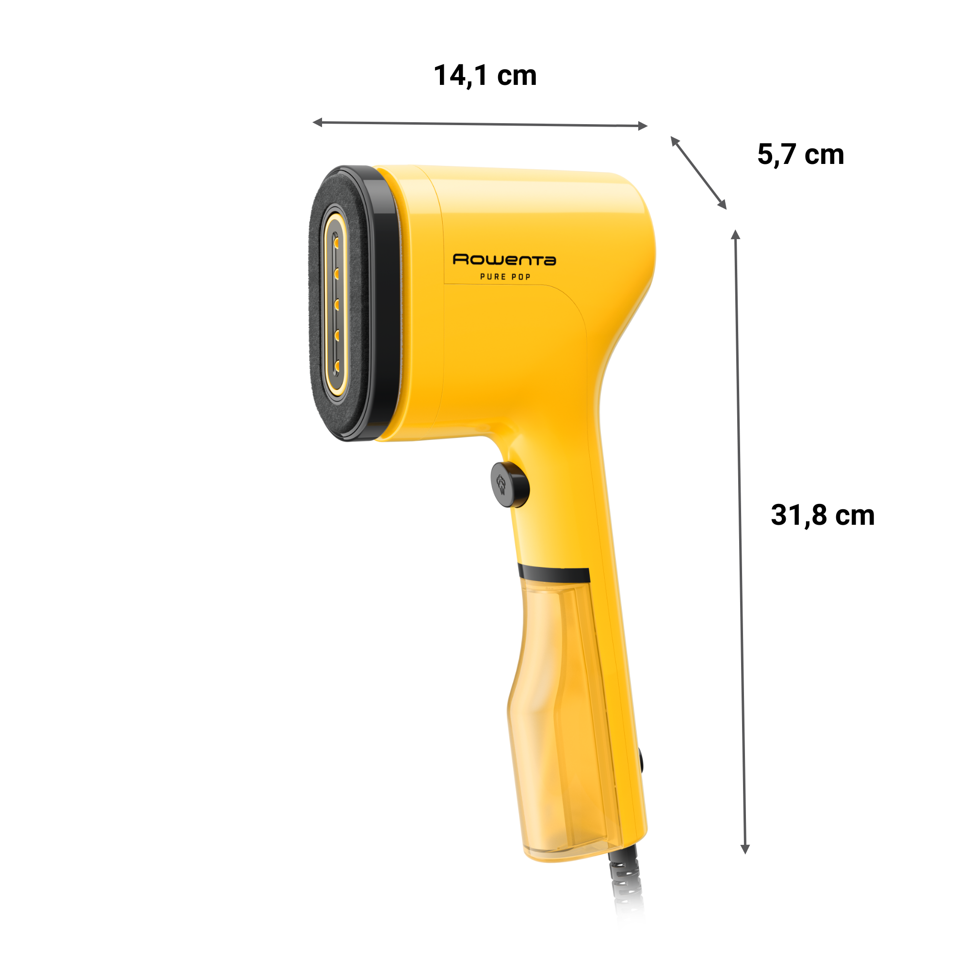 Cepillo de vapor plancha de viaje Pure Pop Amarillo | Rowenta