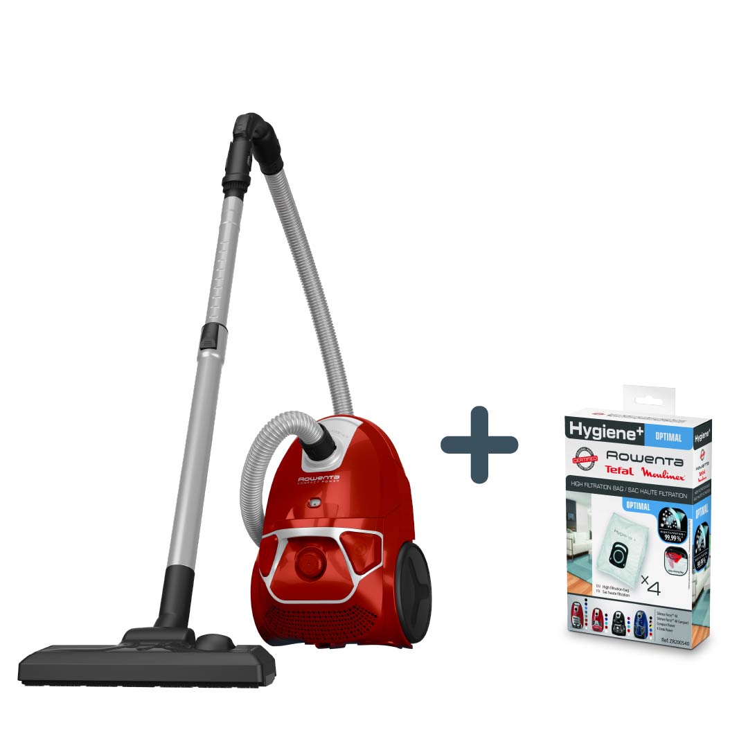 Пакет Прахосмукачка с торбичка Compact Power Parquest RO3953EA и Пакет ...