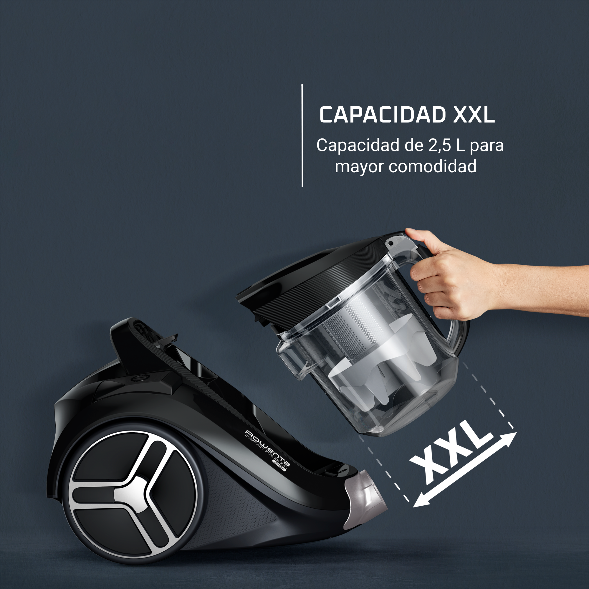 Rowenta Compact Power XXL. Aspiradora sin Bolsa con Depósito de 2,5?L