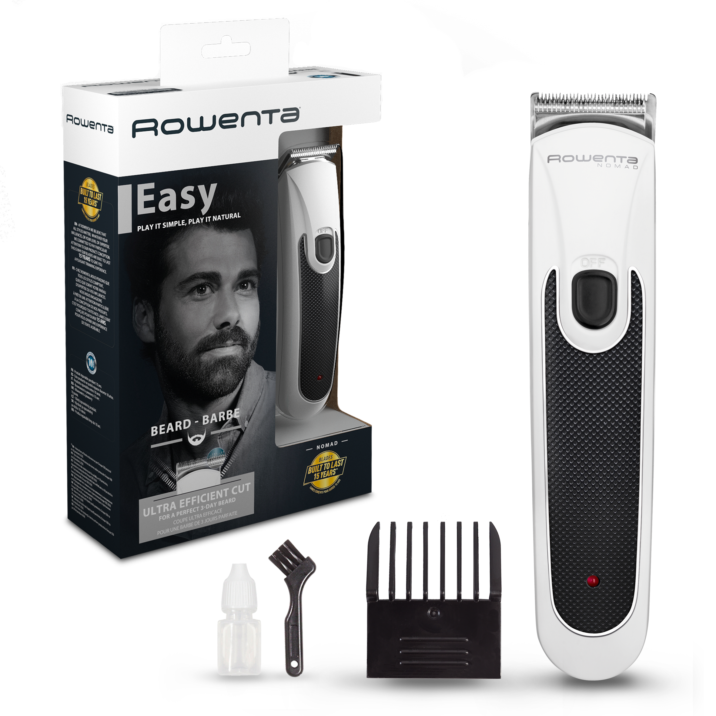 Instrucciones de uso BARBERO NOMAD EASY BLANCO Y NEGRO TN2300F1 Moulinex