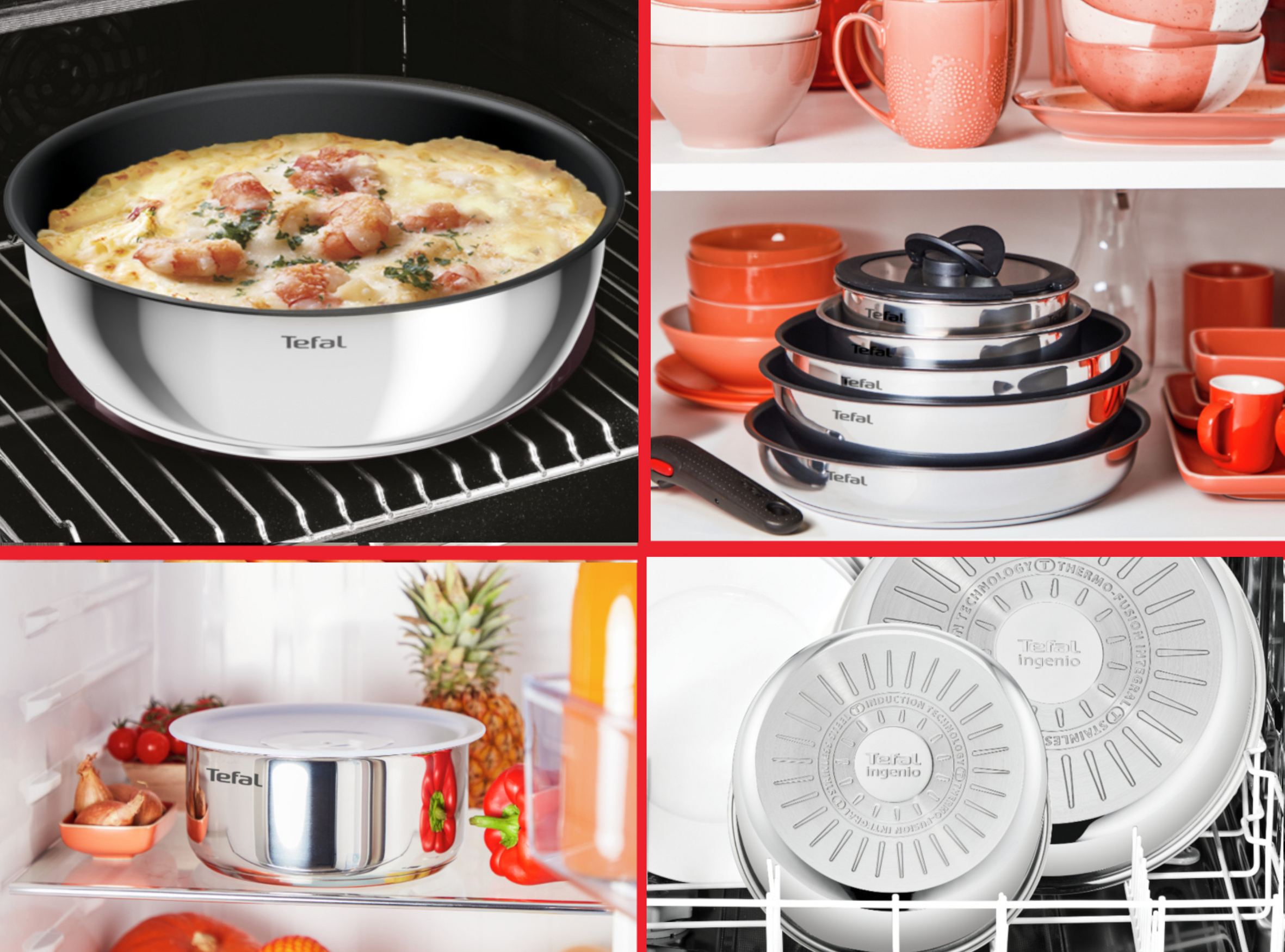 Zestaw patelni i garnków TEFAL INGENIO EMOTION - 20 elementów | Duże garnki | Tefal