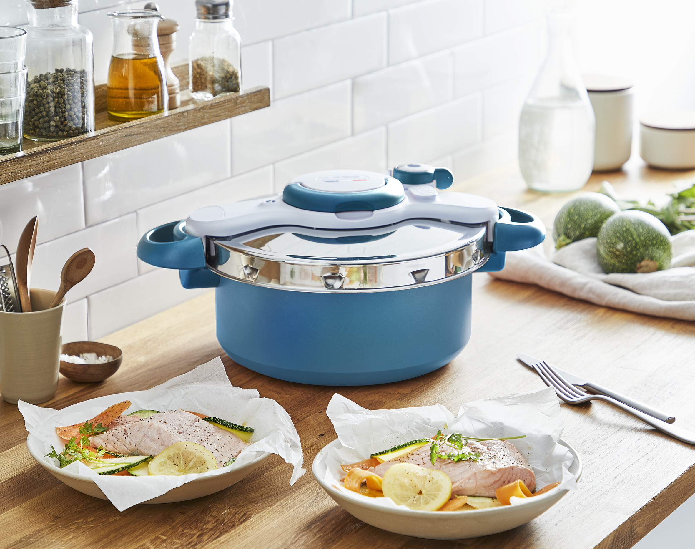 CLIPSOMINUT'® DUO 5L Cocotte-minute® Bleu Boréal | Cocotte-Minute® SEB ...