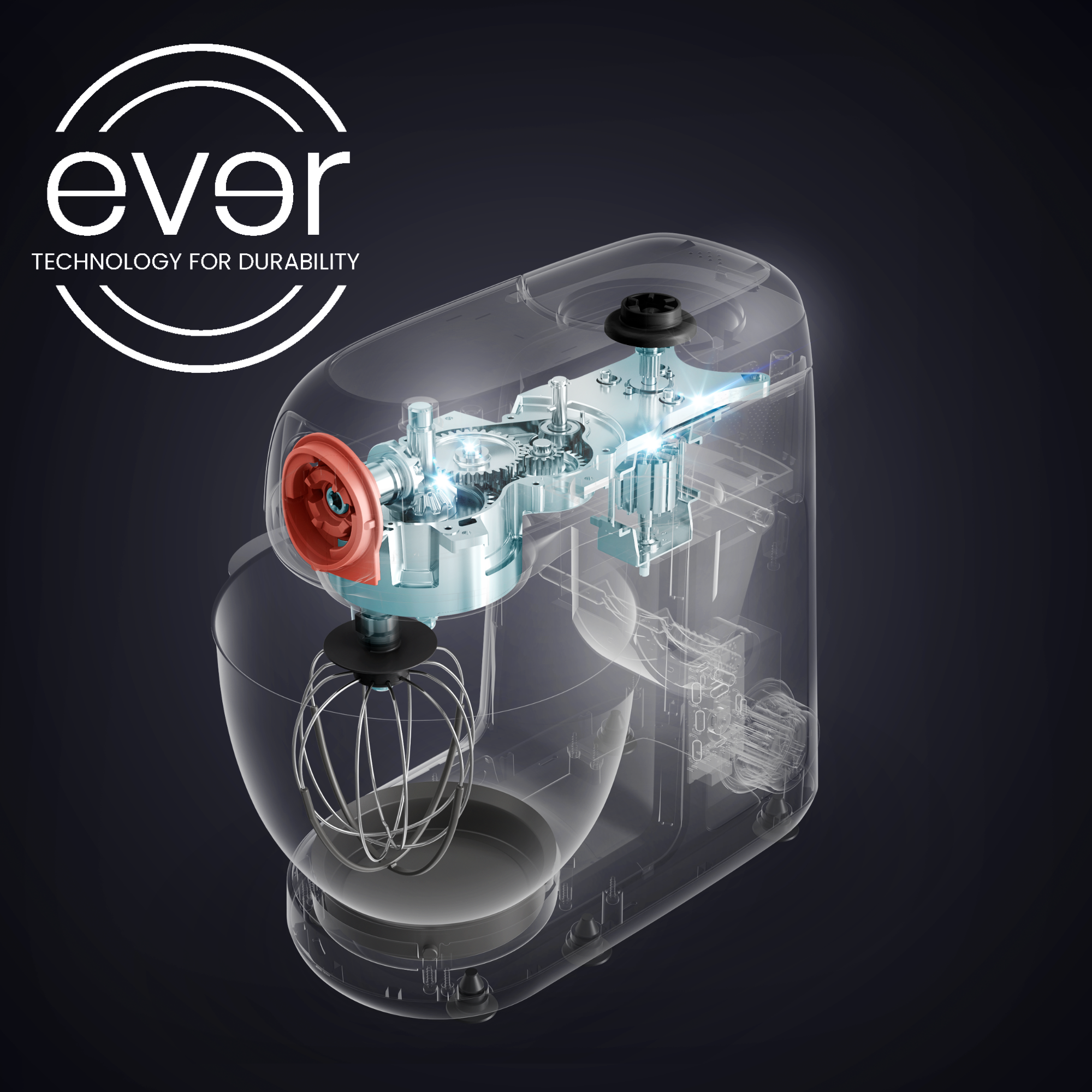 Bake Partner QA525810 Robot pâtissier - 1100W - 8 accessoires - 4.6 L ...