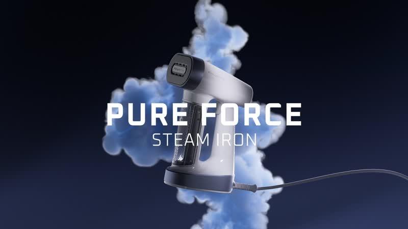 Steamer Pure Force. Cepillo de Vapor y Plancha 2 en 1