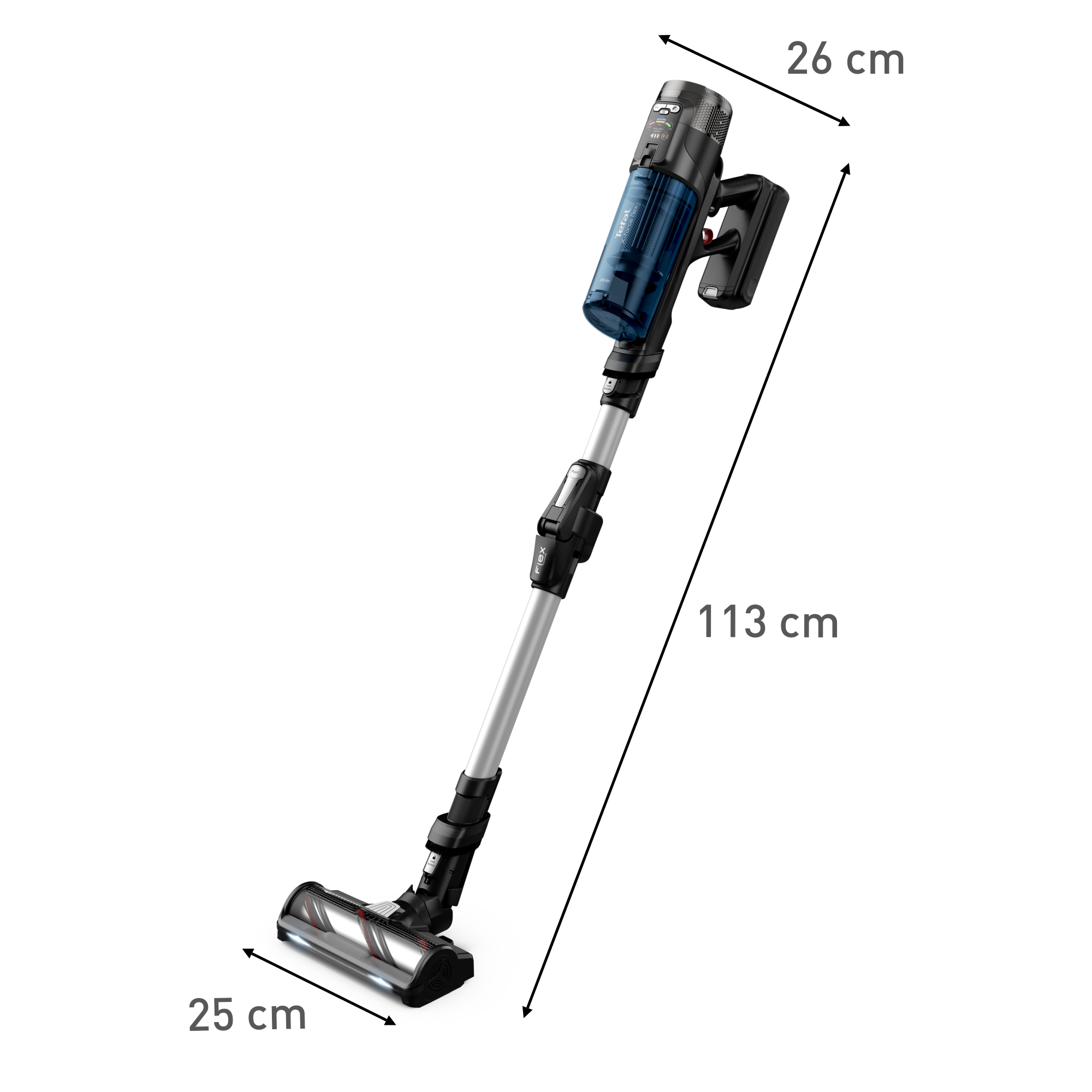Odkurzacz bezprzewodowy, X-Force Flex 13.60, 150 AW, 60 min, aktywne mopowanie | Tefal