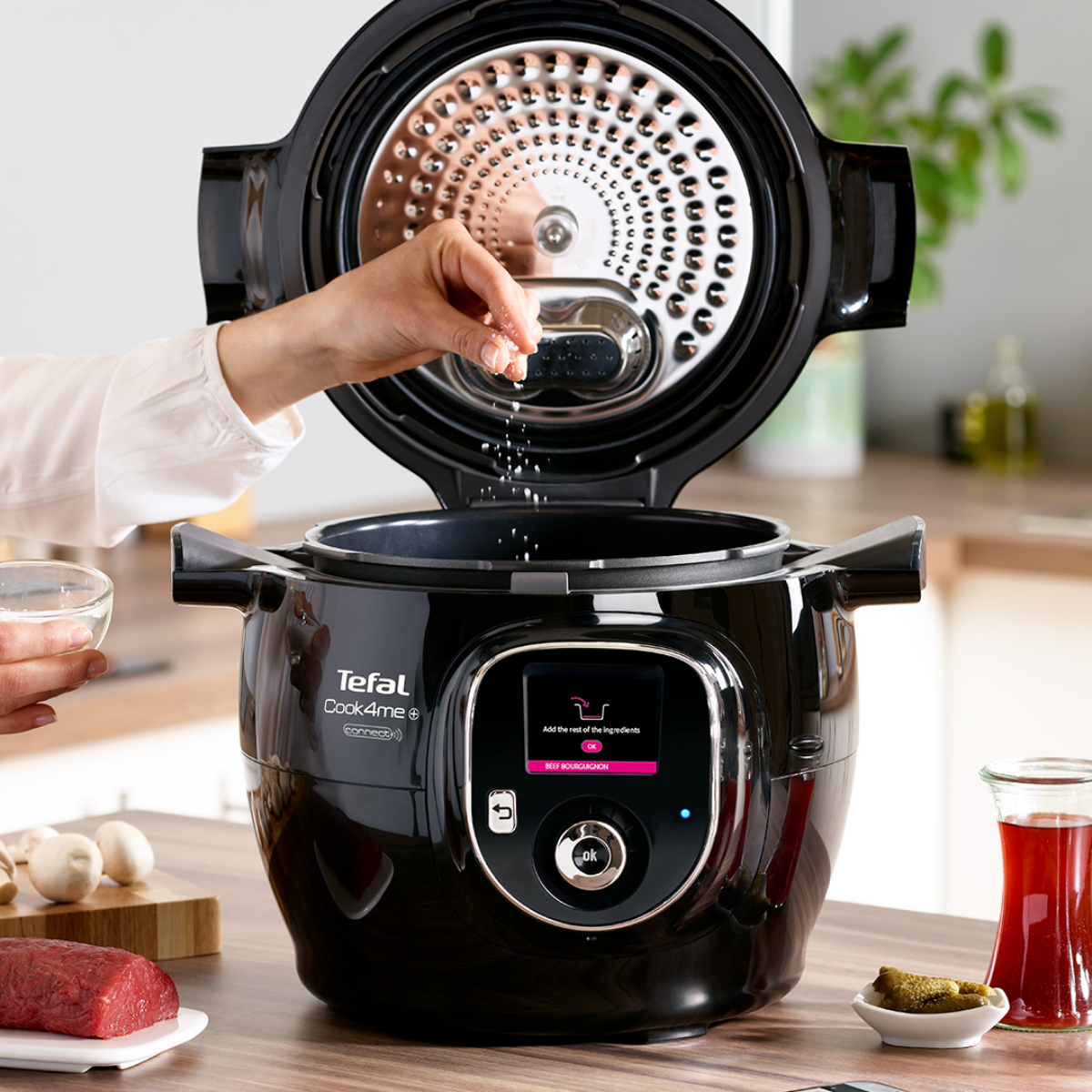 Multifunkční elektrický hrnec Tefal Cook4Me+ Connect CY855830 Černý | Tefal