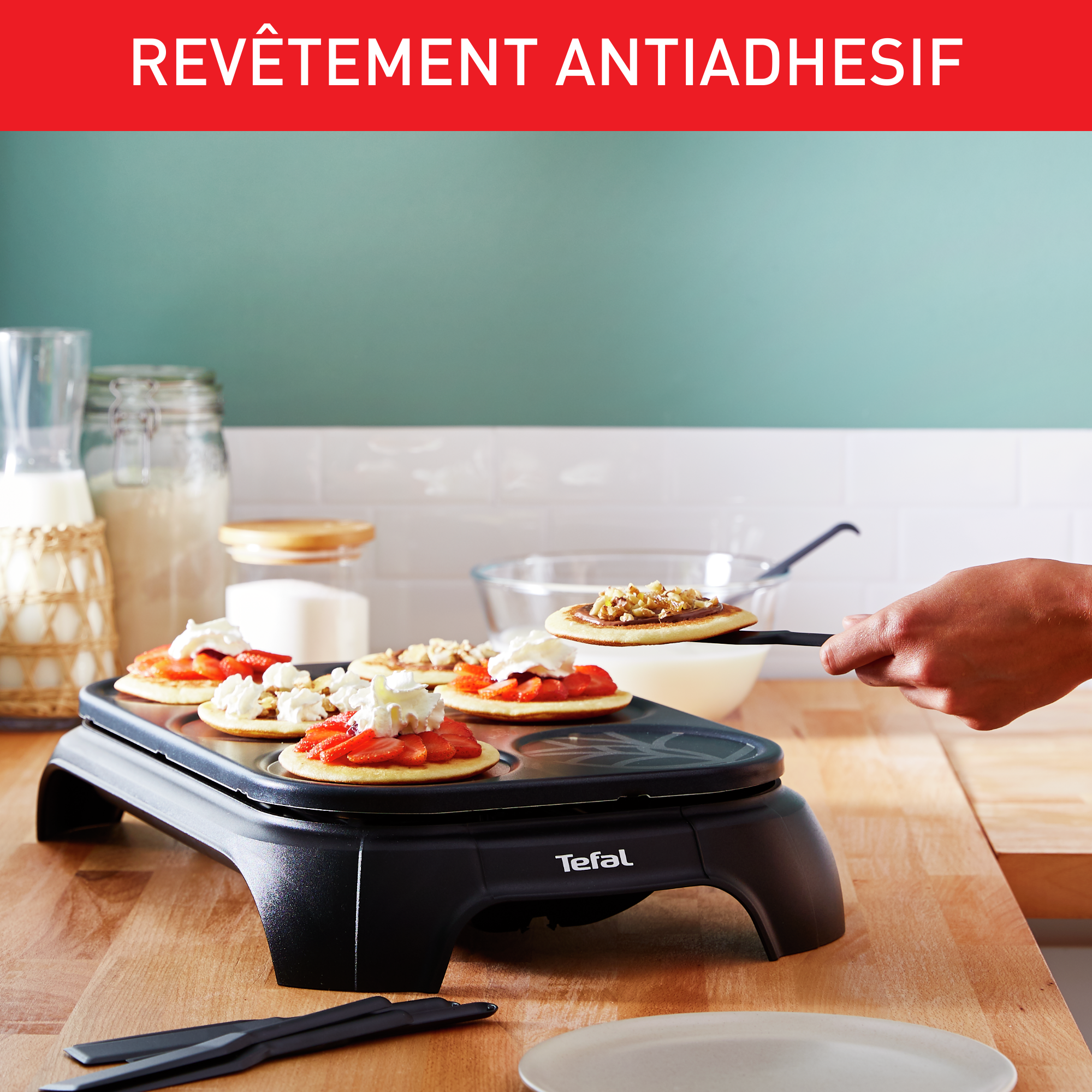 Crep'Party Eco PY55E810 Appareil à 6 crêpes | Chandeleur | Tefal