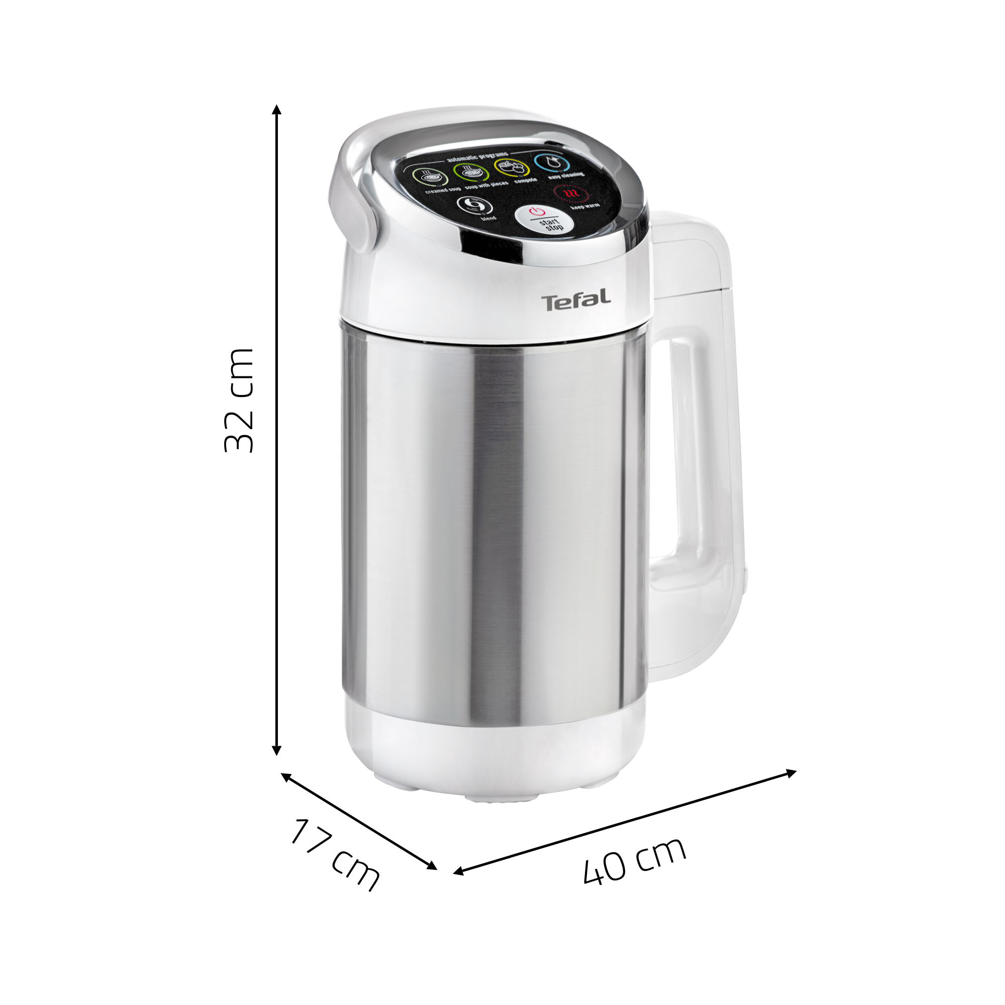 Blender chauffant,quatre programmes automatiques, capacité 1,2 L ...