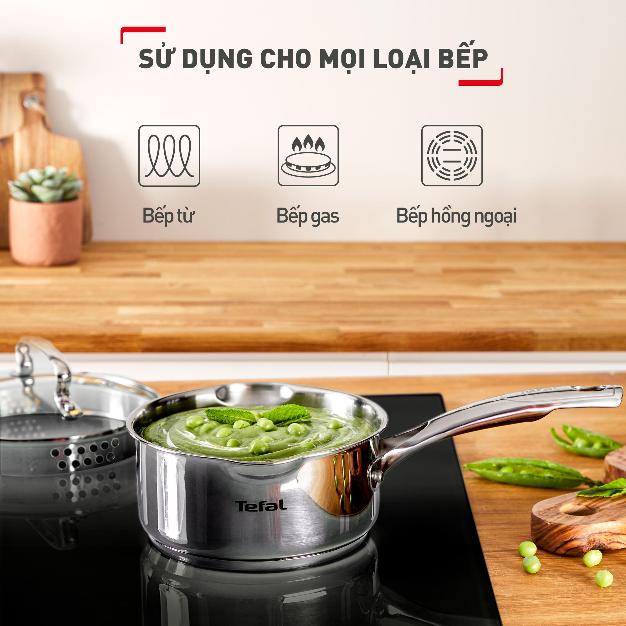 Bộ 3 Nồi Tefal Duetto Plus Nồi Cán Dài 16cm 14l Nồi 20cm 28l