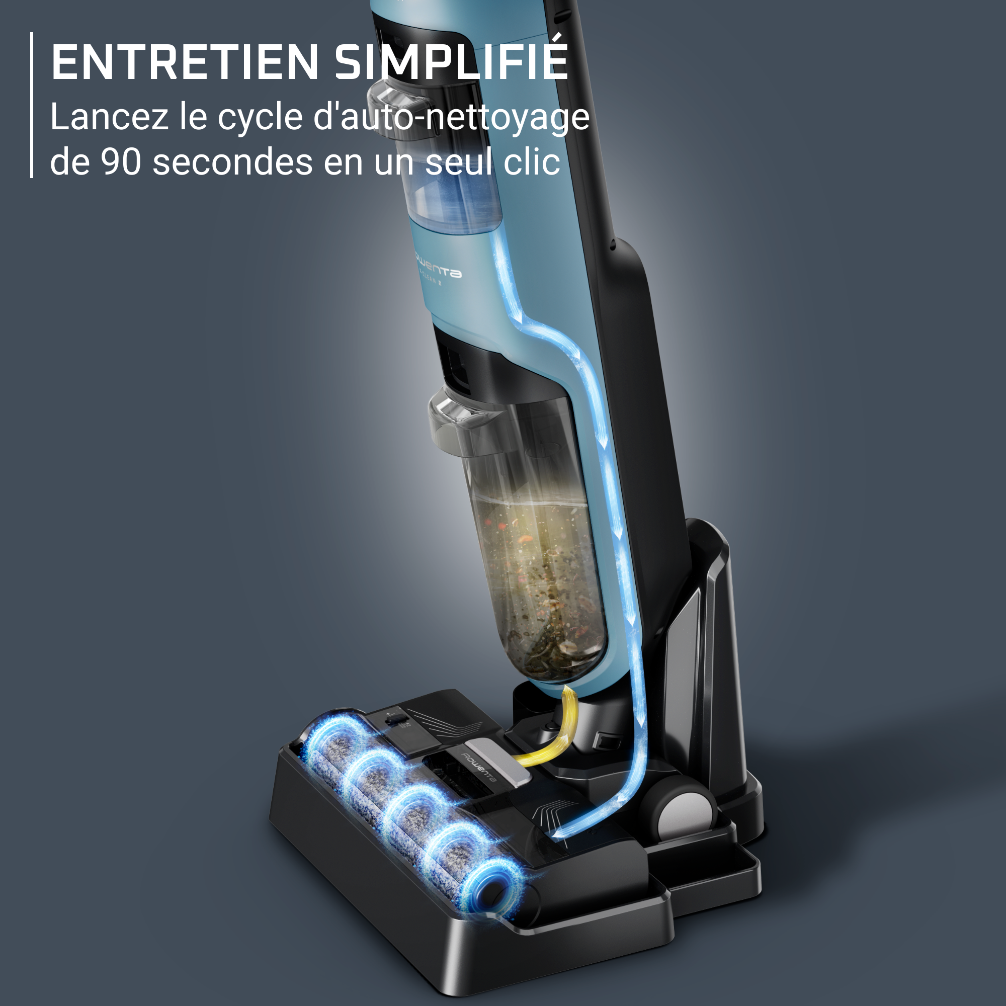 X-Clean 2, Aspirateur laveur sans fil, Nettoyage 2-en-1 pour un gain de ...