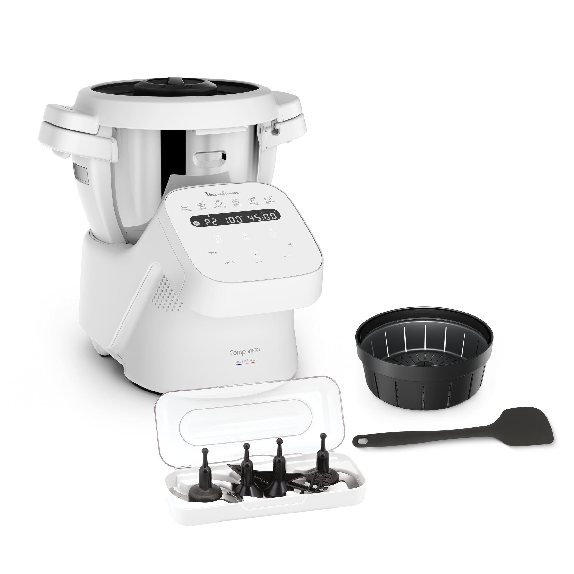 Companion, Robot cuiseur, 14 fonctions, Capacité XL 10 personnes, Blanc ...