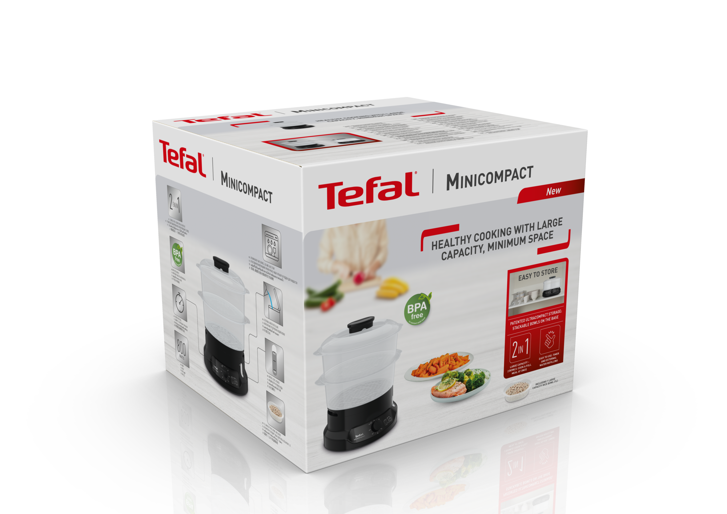 Tefal Minicompact Steamer (BPA Free) VC1398 | TEFAL